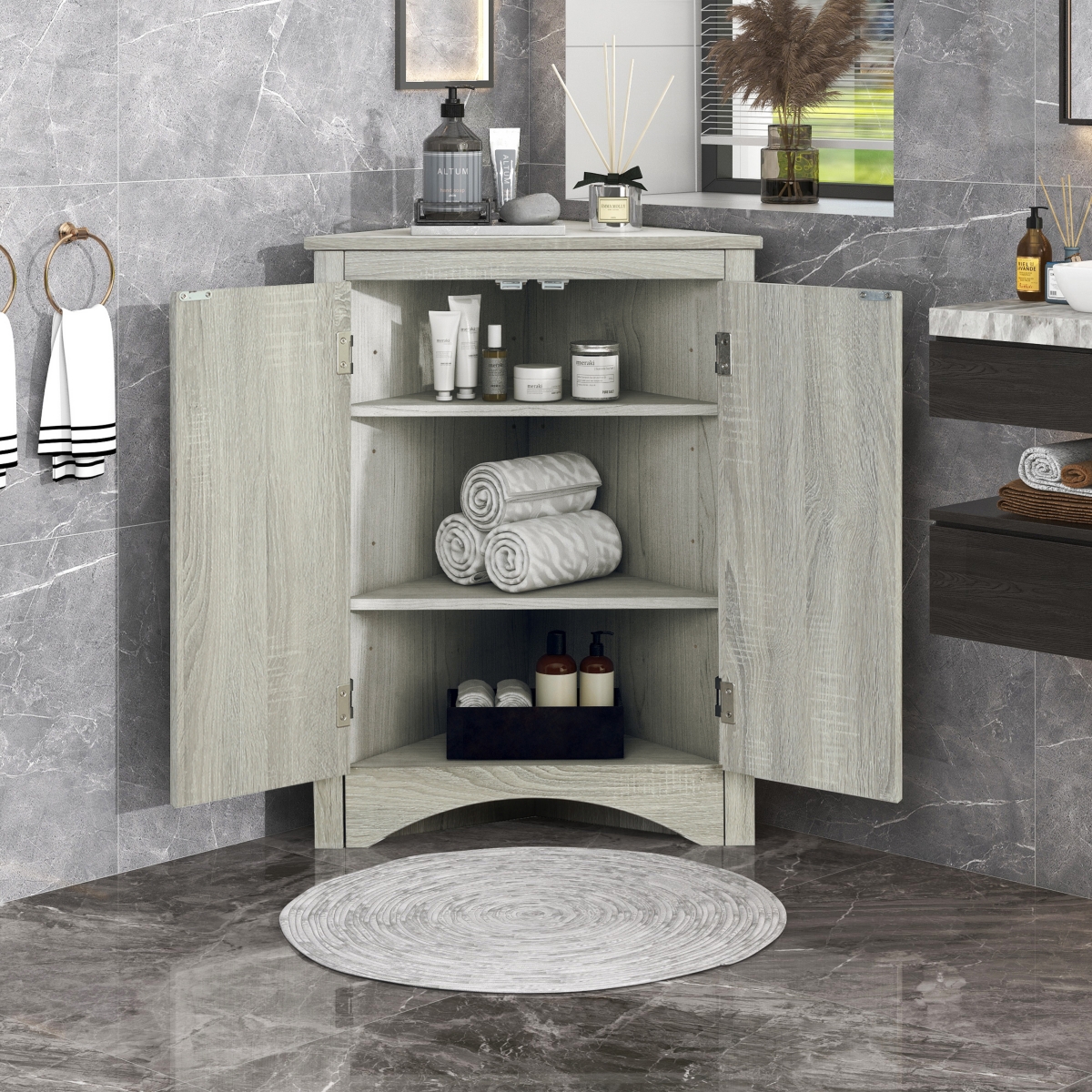 Click here for Streamdale Furniture Triangle Bathroom Storage Cab... prices