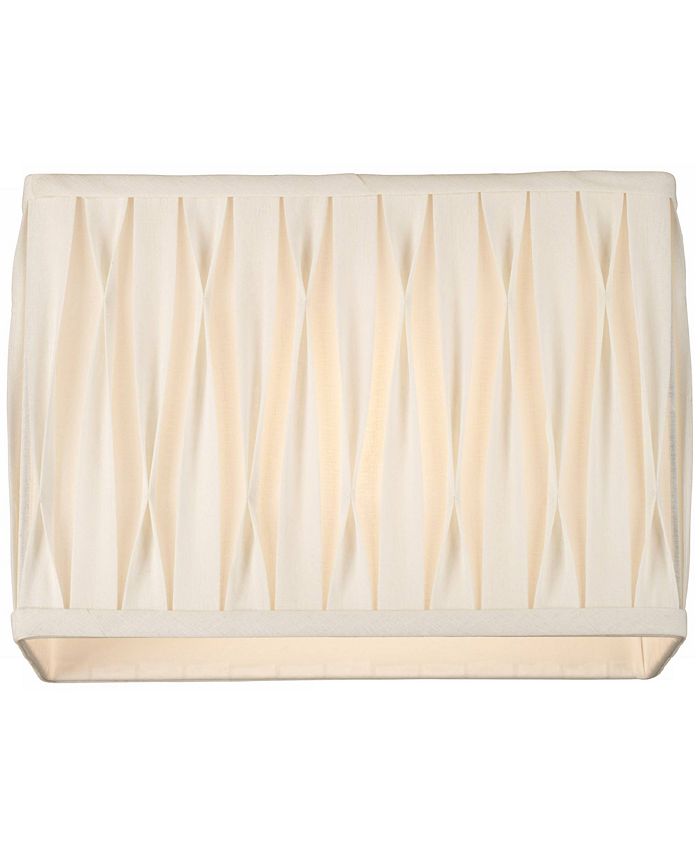 Springcrest White Pinched Pleat Medium Rectangle Lamp Shade 14" Wide x ...