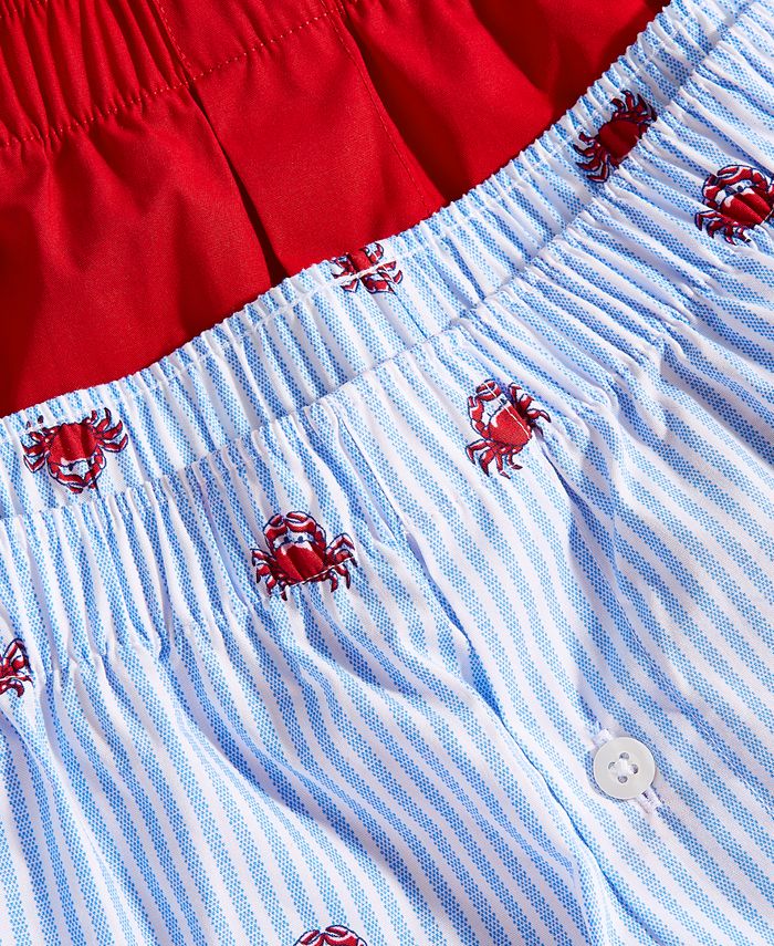 Club Room Men's 2-Pk. Regular-Fit Cotton Boxers, Created for Macy's ...