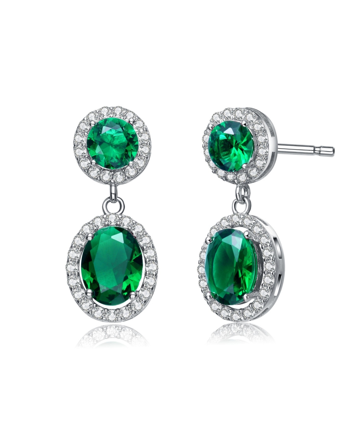 Click here for Sterling Silver Cubic Zirconia Stately Drop Earrin... prices