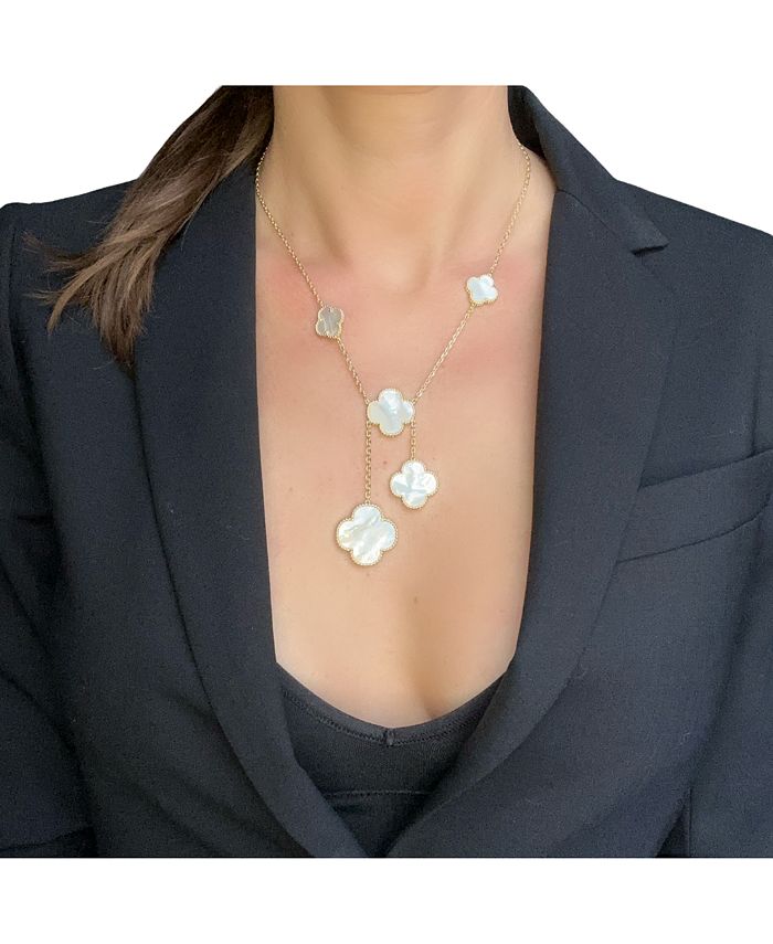Rivka Friedman Mother of Pearl Clover Station Y Necklace - Macy's