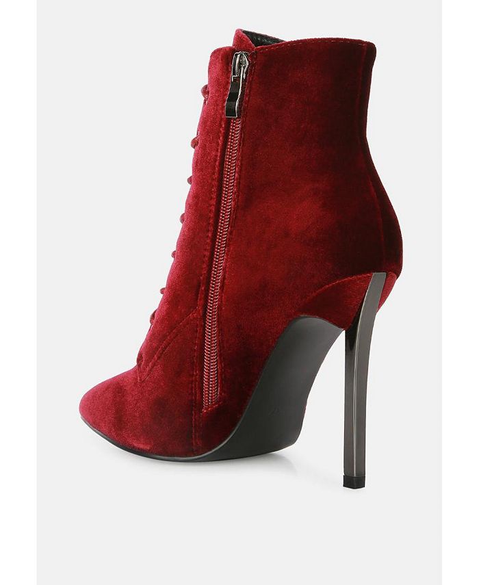 London Rag Women's bornsta velvet high heeled velvet boots - Macy's