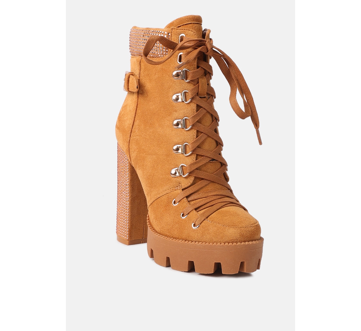 Click here for Birch Block Heeled Ankle Boots Women - Beige/khaki prices