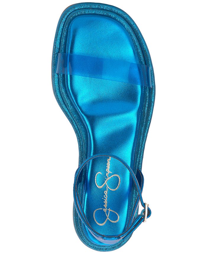 Jessica Simpson Betania Ankle Strap Flat Sandals - Macy's