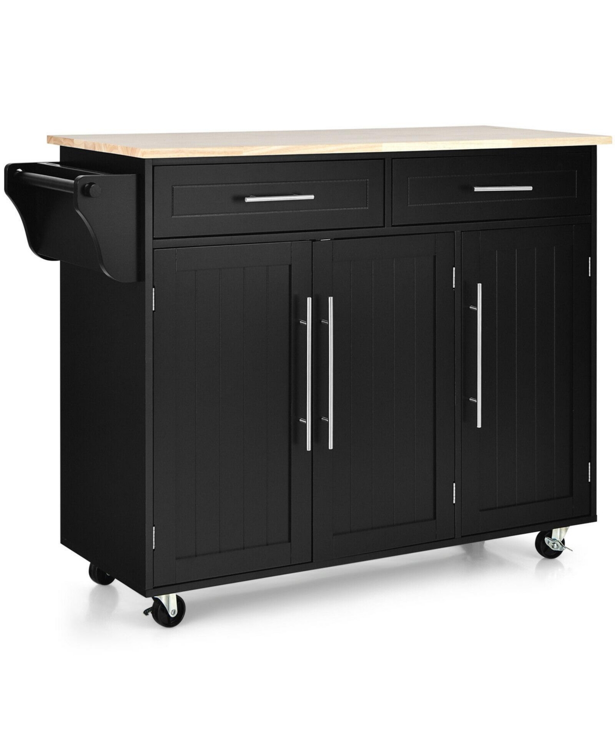 Click here for Kitchen Island Trolley Wood Top Rolling Storage Ca... prices