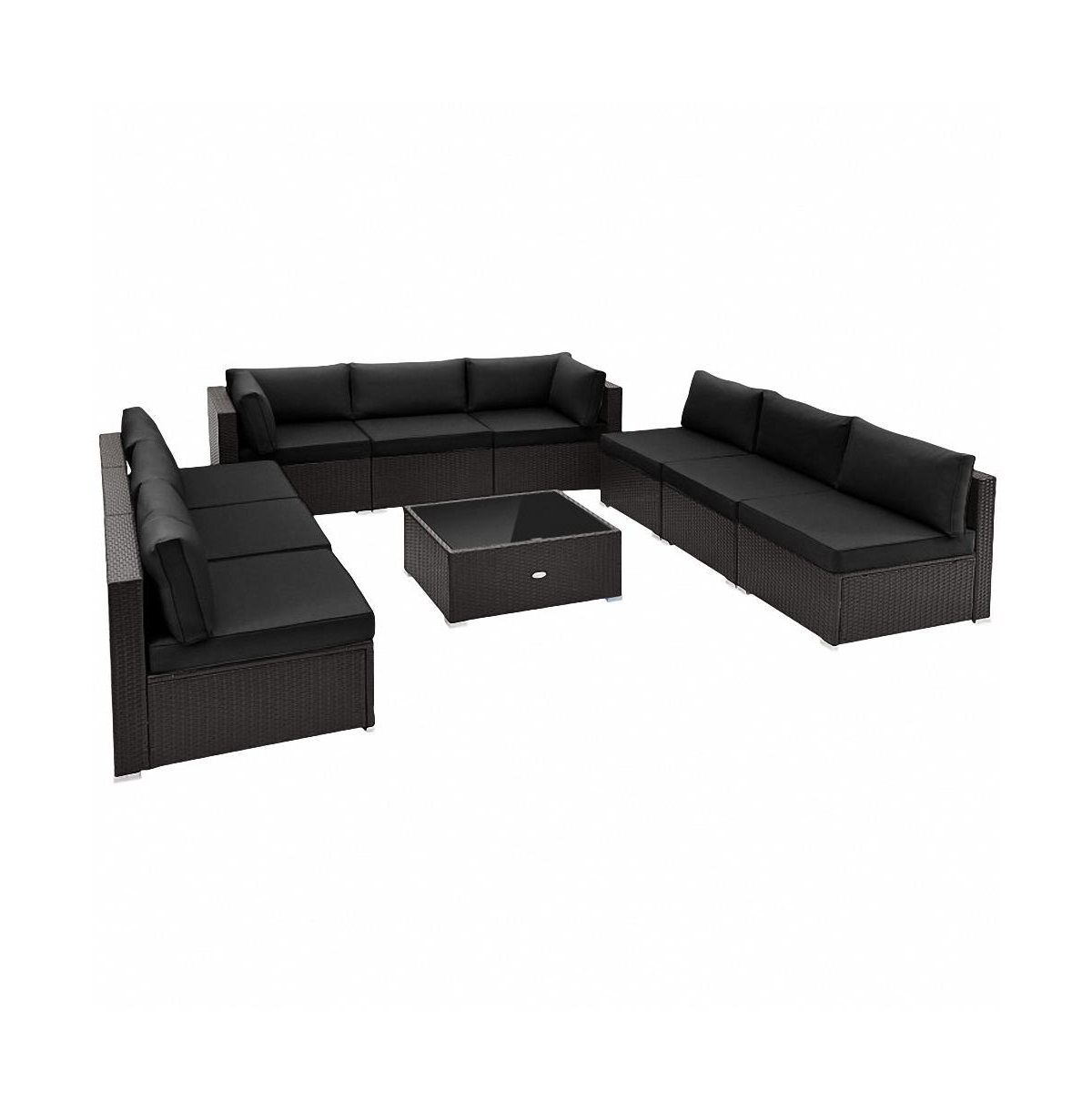 Click here for Sugift 10 Piece Outdoor Wicker Conversation Set wi... prices