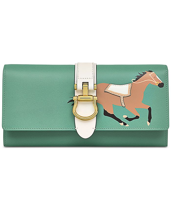 Radley London Kentucky Derby Large Leather Flapover Wallet - Macy's