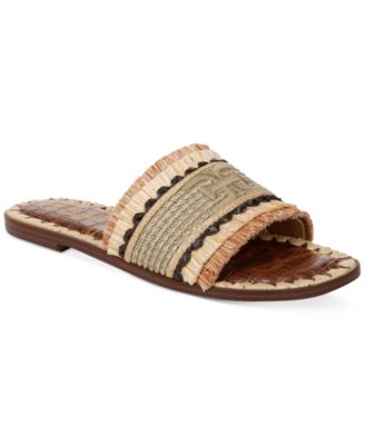Sam Edelman Georgia Raffia Slide Sandals - Macy's