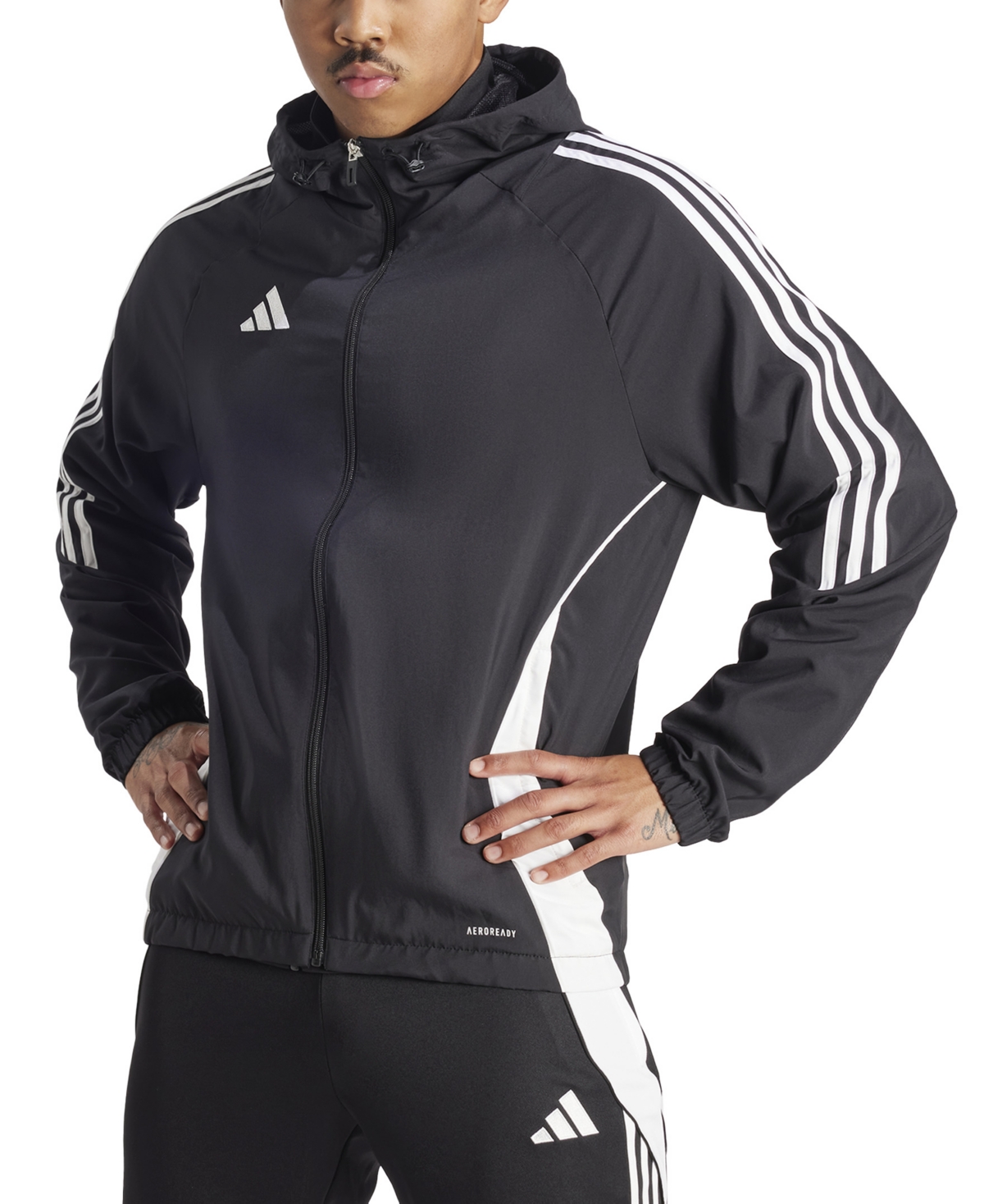 Click here for adidas Mens Tiro 24 Windbreaker - Black/wht prices