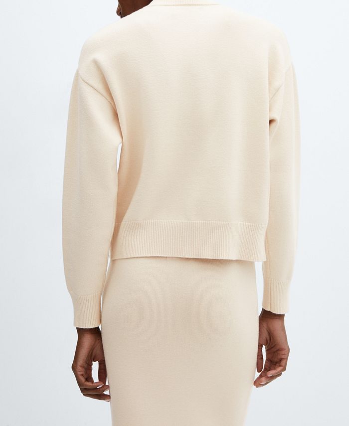 MANGO Women's Knitted Buttoned Jacket - Macy's