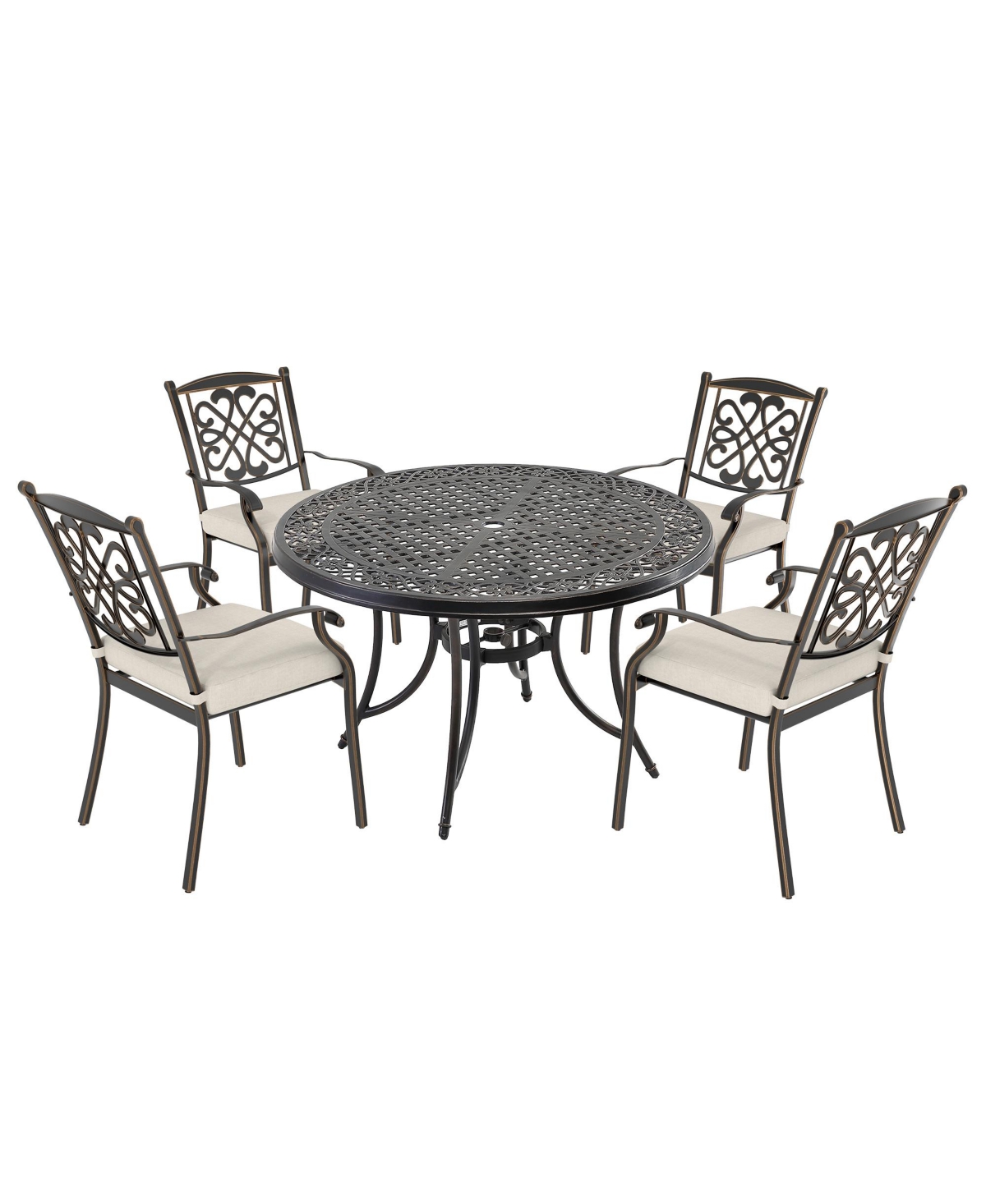 Click here for Mondawe 5-Piece Aluminum Outdoor Patio Dining Set... prices
