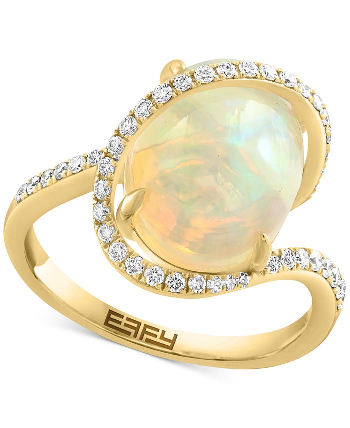 EFFY Collection EFFY® Ethiopian Opal (3-5/8 ct. t.w.) & Diamond (1/4 ct ...