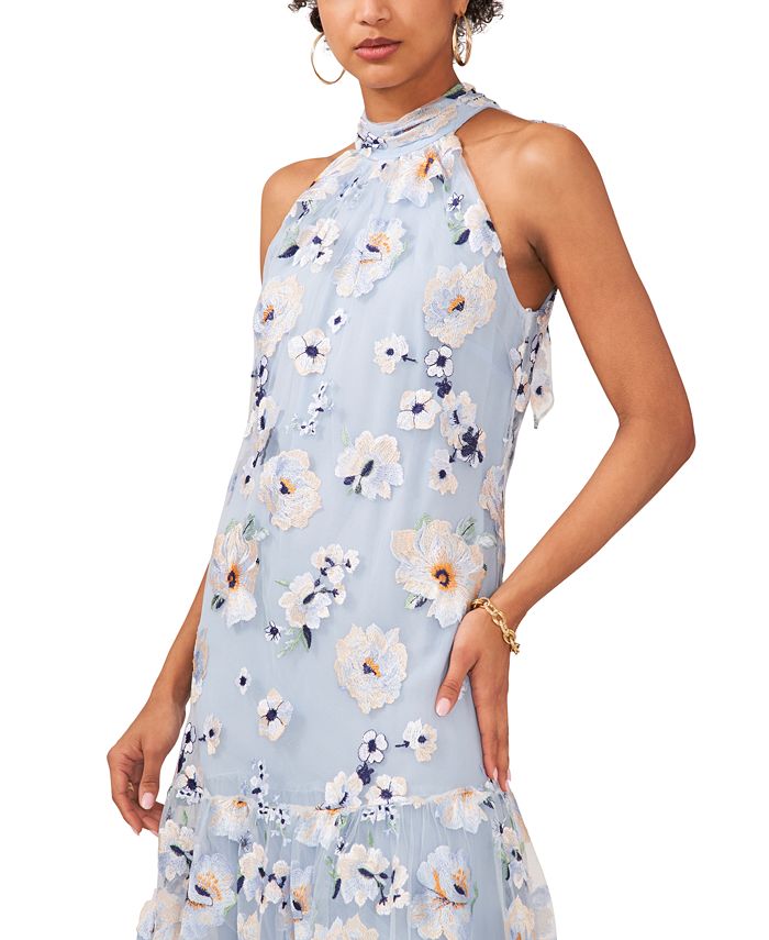 Cece Womens Avianna Floral Embroidered Maxi Dress Macys