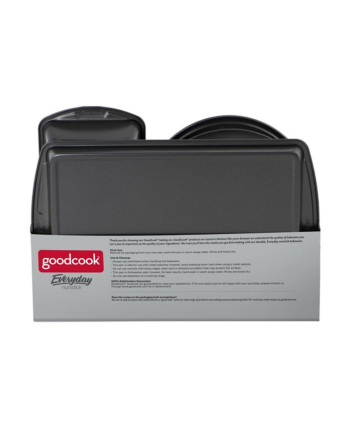Good Cook Everyday Nonstick Steel 5 Piece Bakeware Set - Macy's