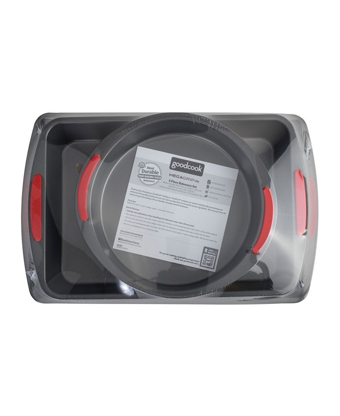 Good Cook Mega grip 5 Piece Nonstick Steel Bakeware Set with Cookie ...