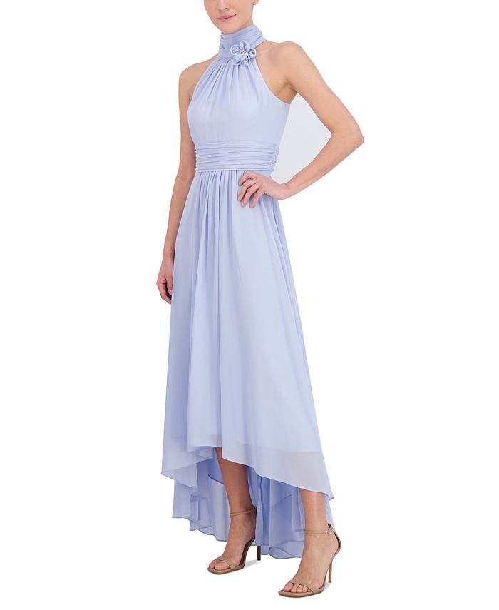 Eliza J Petite High-Low Halter Gown - Macy's