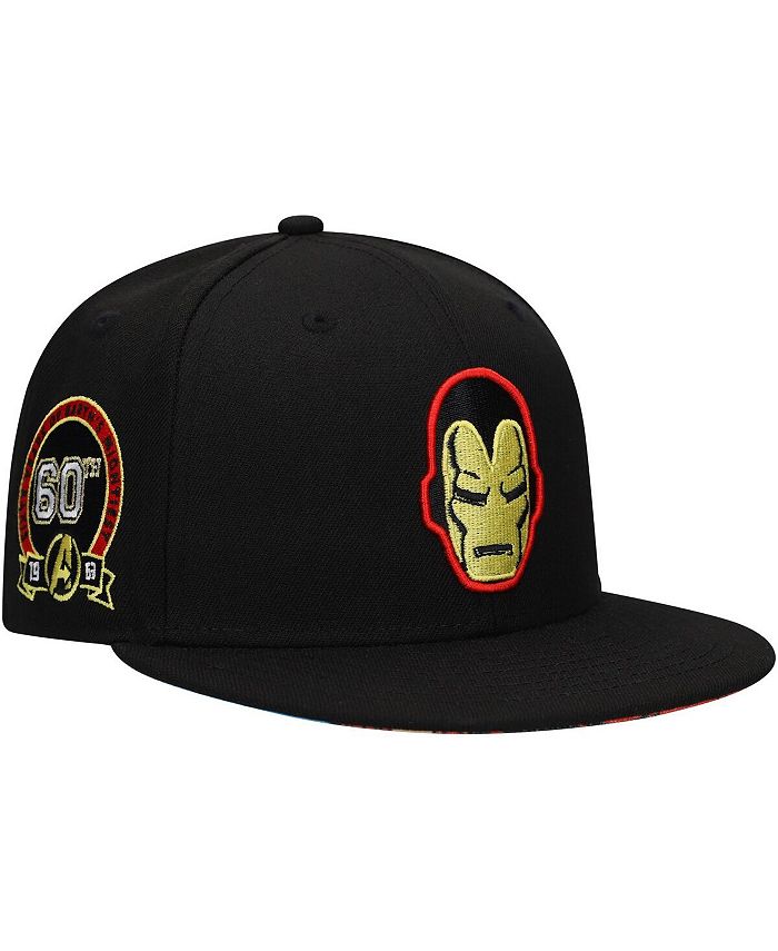 Lids Men's Black Iron Man Marvel 60th Anniversary Snapback Hat - Macy's