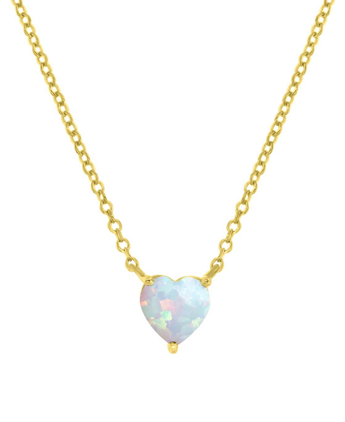 Click here for Lab-Grown Opal Solitaire Heart 18 Pendant Necklace... prices