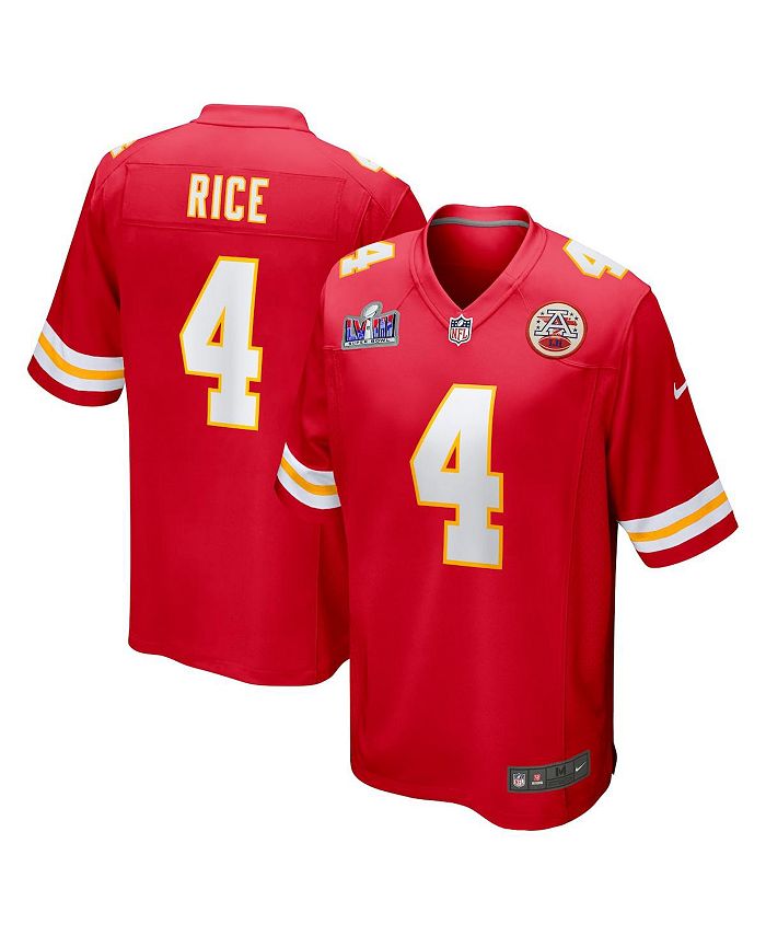 Nike Men's Rashee Rice Red Kansas City Chiefs Super Bowl LVIII Game ...