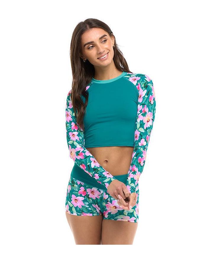 Eidon Tropical Paradise Kiko Crop Rash guard - Macy's
