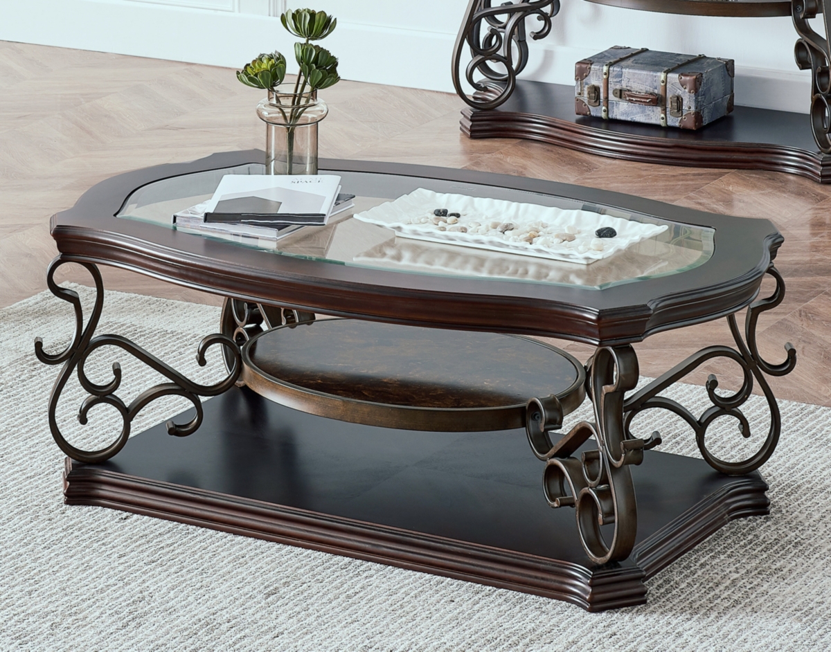 Click here for Cocktail Table  Glass table top  Mdf W/marble pape... prices