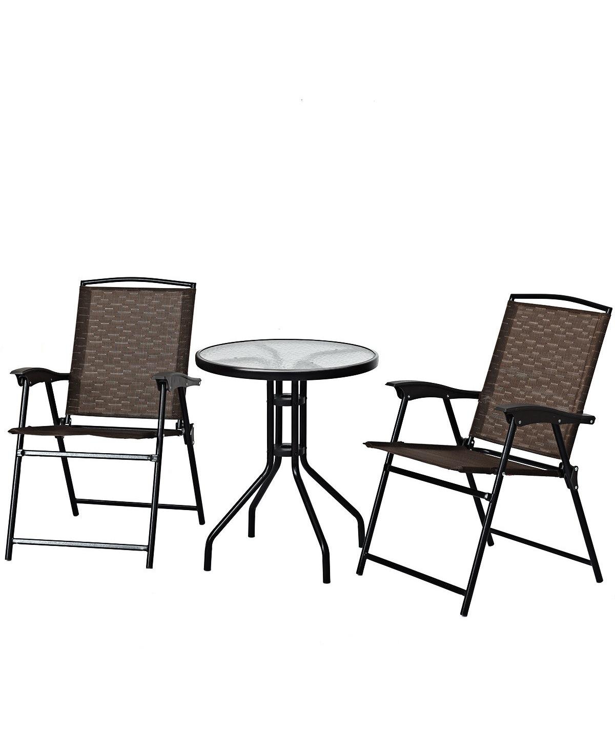 Click here for 3 Pieces Patio Garden Furniture Set of Round Table... prices