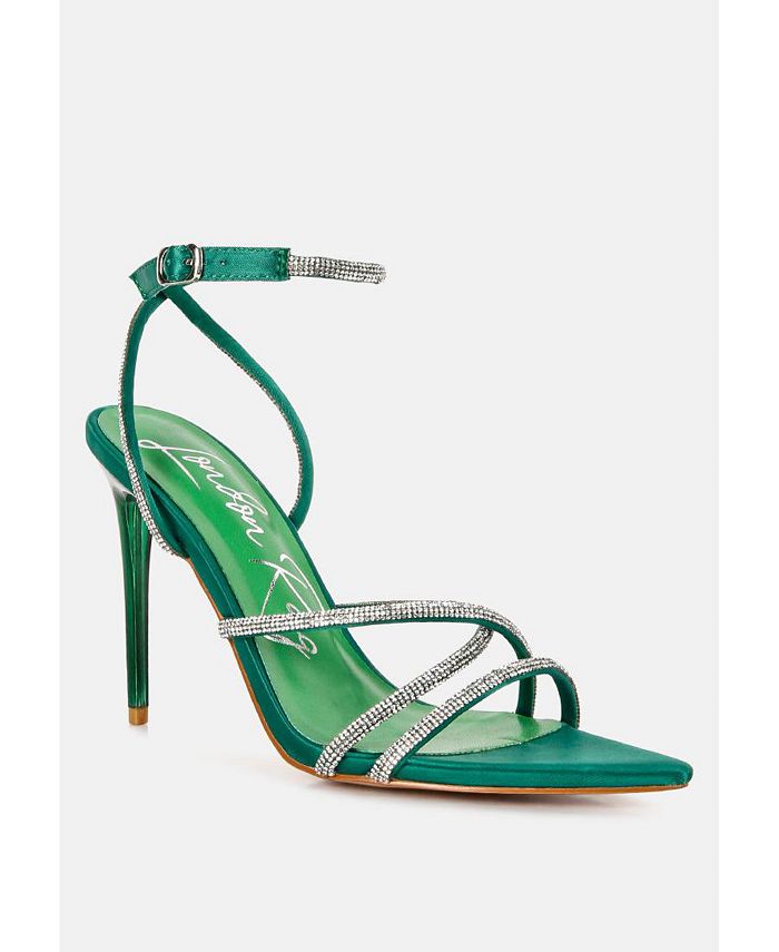 London Rag dare me rhinestone embellished stiletto sandals - Macy's