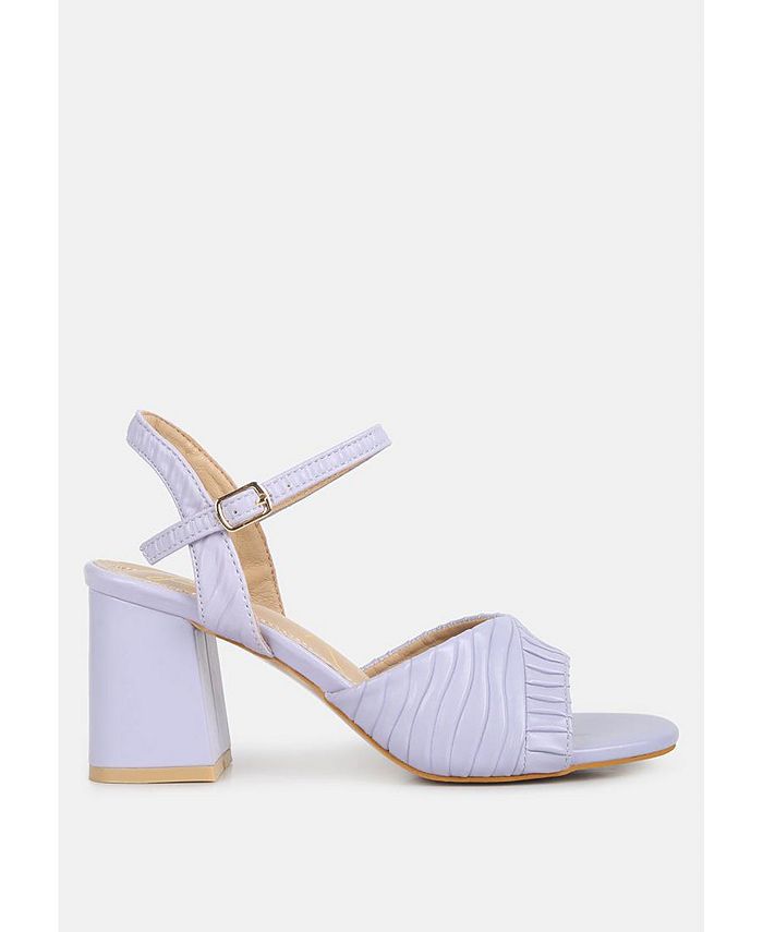 London Rag nicholas pleated strap block heel sandals - Macy's