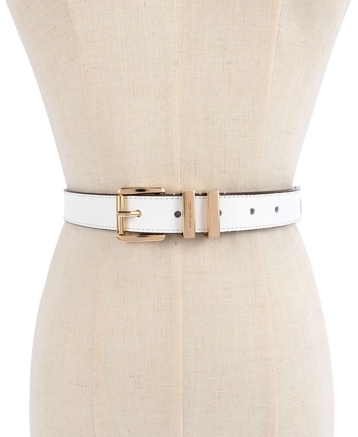 Michael Kors Women's Leather Metal-Loop Belt - Macy's