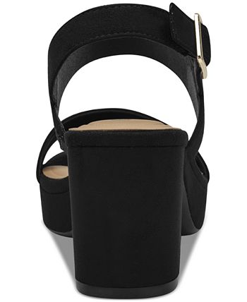 Giani Bernini Women's Astridd Memory Foam Double Band Block Heel ...