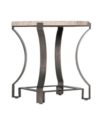 Bernhardt Sayers 26" Travertine Side Table - Macy's