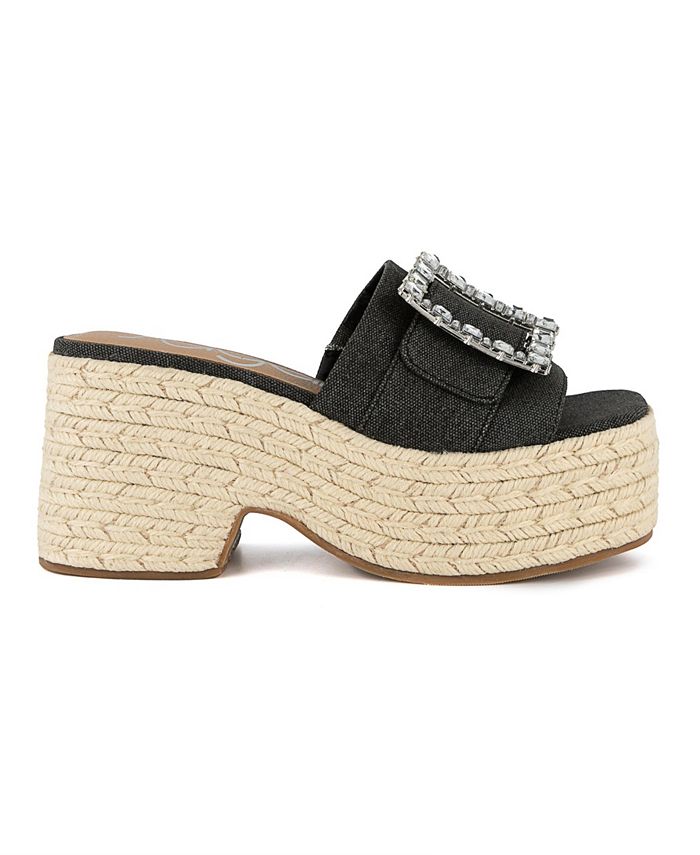 Sugar Women's Remote Embellished Buckle Espadrille Sandals - Macy's