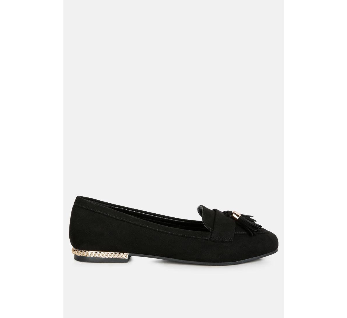 Click here for atrika faux suede tassel loafers - Black prices