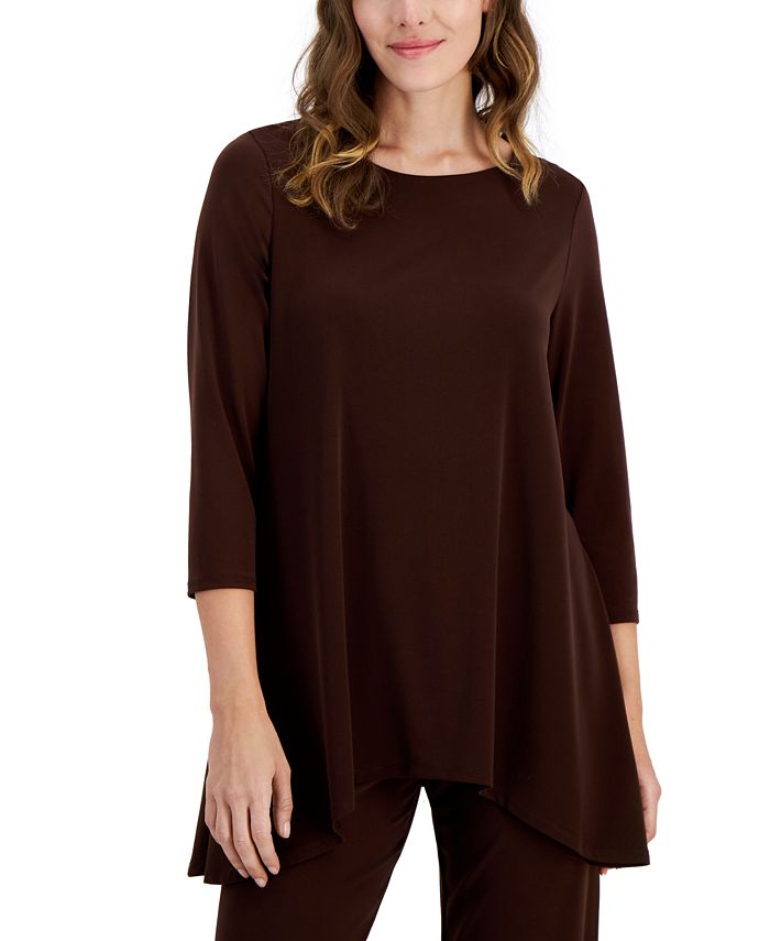 JM Collection Women's 3/4-Sleeve Knit Top, Created for Macy's - Macy's