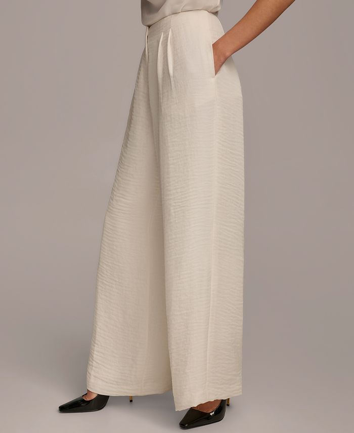 Donna Karan New York Donna Karan Women's Textured Wide-Leg Pants - Macy's