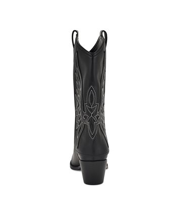 Nine West Women's Ringer Block Heel Pointy Toe Western Boots - Macy's