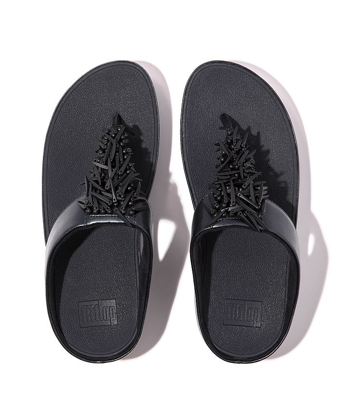 FitFlop Women's Rumba Beaded Metallic Toe-Post Sandals - Macy's
