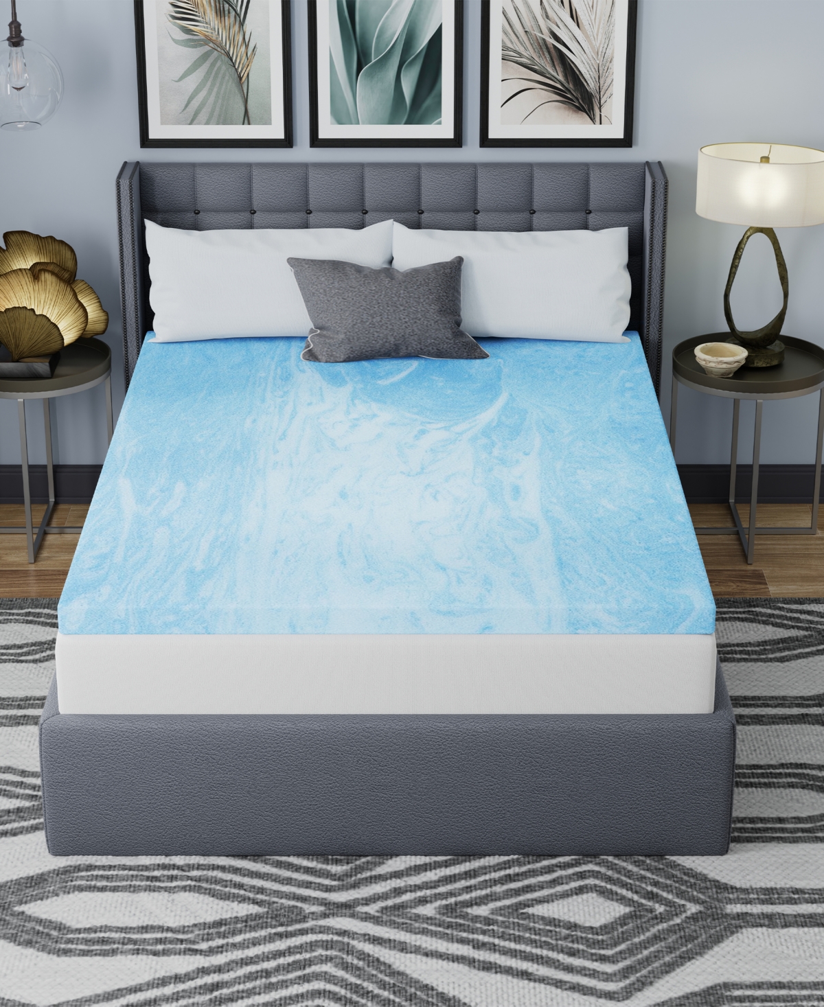 Click here for Vibe 3 Gel Swirl Memory Foam Mattress Topper  Cali... prices