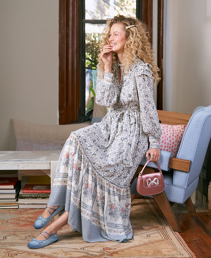 CeCe Women's Floral Long Sleeve Maxi Dress - Macy's