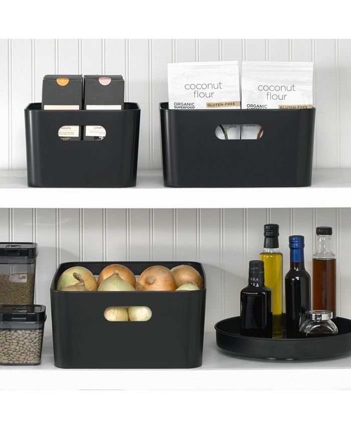 mDesign Metal Kitchen Storage Container Bin, Handles, 2 Pack - Macy's