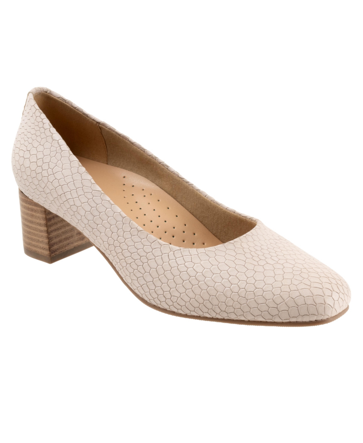 Click here for Trotters Daria Pump - Ivory snake prices