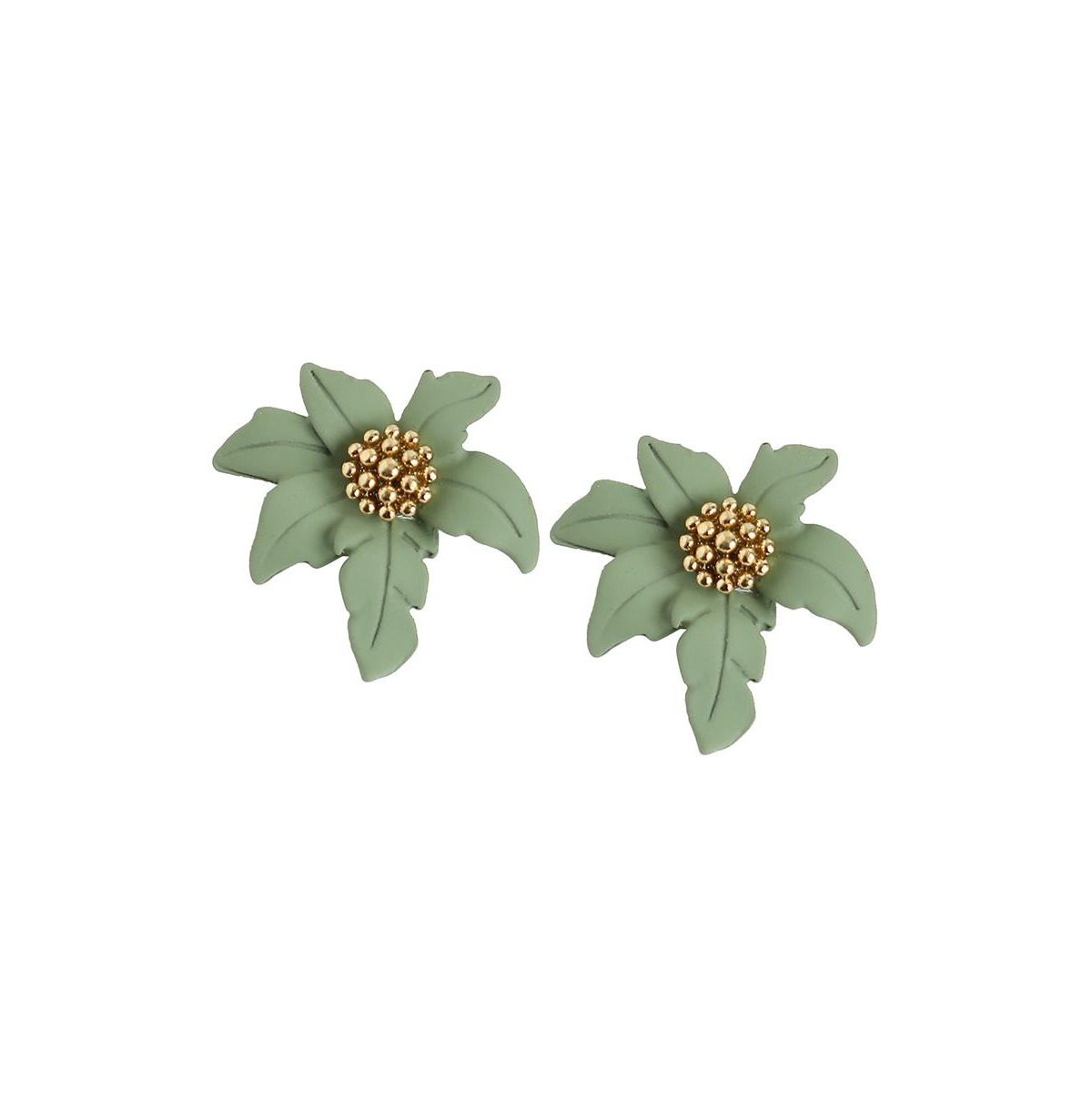 Click here for Sohi Womens Wild Flower Stud Earrings - Green prices