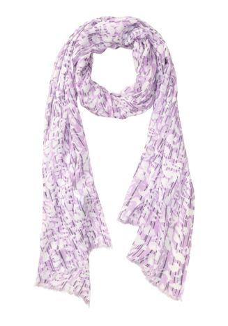 Olsen Abstract Print Scarf with Frayed Edge Trim - Macy's