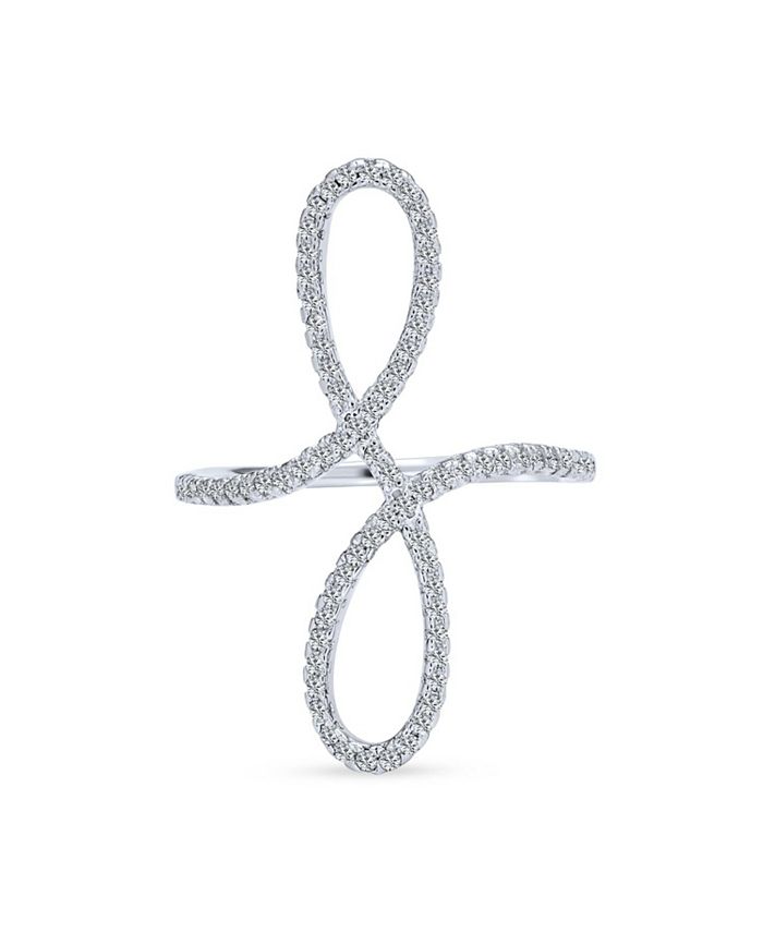 Bling Jewelry Geometric Fashion Cubic Zirconia Pave CZ Full Finger ...