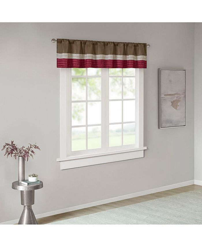 Madison Park Amherst Polyoni Pin tuck Valance Curtain - Macy's