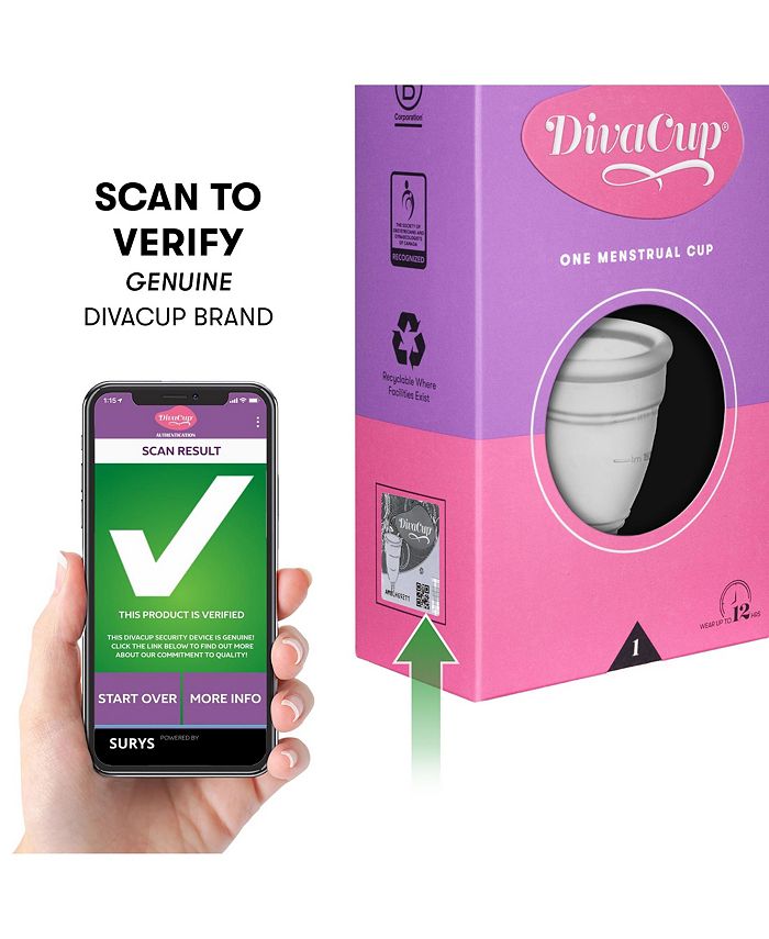 Divacup Diva Cup - Menstrual Cup - Feminine Hygiene - Leak-Free - BPA Free - Model 1 and Diva ...