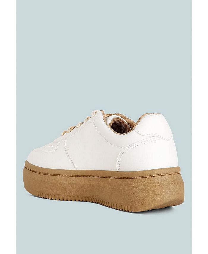 London Rag Monigue Faux Leather Cross Stitch Detail Sneakers - Macy's