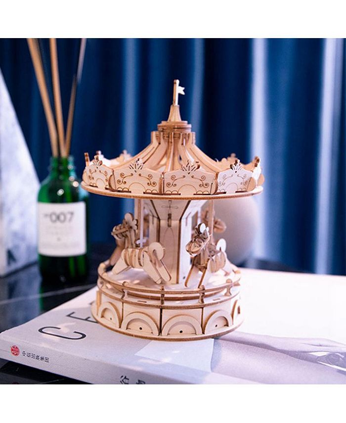 Robotime DIY Merry Go Round Toys - 3D Wooden Puzzle Toy - Assembly ...