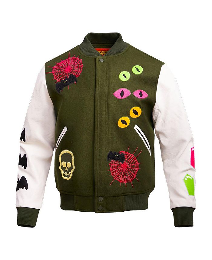 Freeze Max Men's Olive Looney Tunes Bugs Boogey Varsity Full-Snap ...