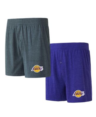Men's Concepts Sport Purple, Charcoal Los Angeles Lakers Two-Pack ...